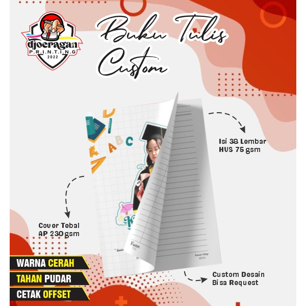 Jual Buku Custom / Buku Tulis Sekolah Custom | Shopee Indonesia
