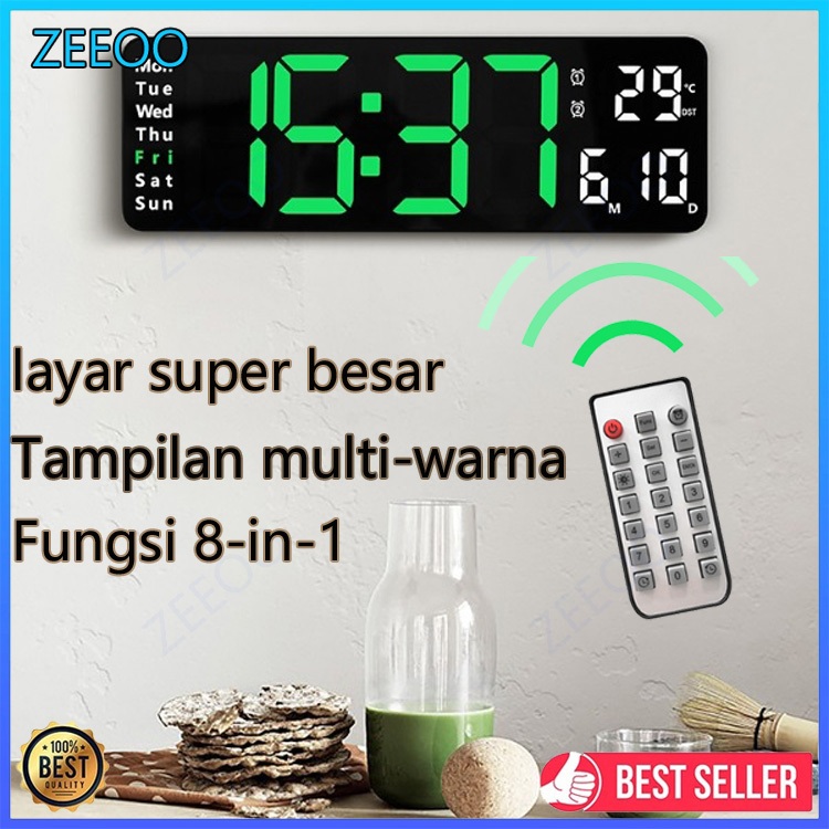 Jual Jam Digital LED Besar Tampilan Jelas Dinding / Kalender Alarm ...