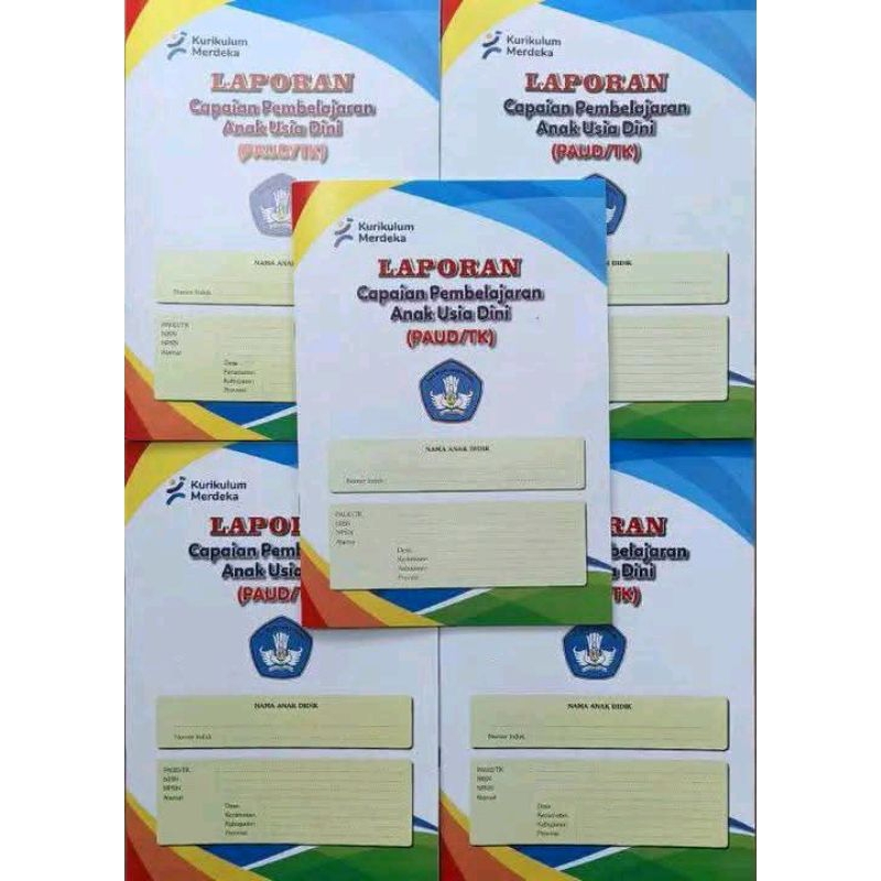 Jual RAPORT PAUD kurikulum merdeka usia 3-6 th (1 bundle 20 buku)lebih ...