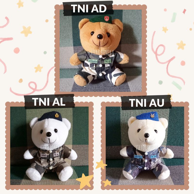 Jual Boneka Kecil Profesi TNI AD AU AL Doreng Loreng Souvenir Kado ...