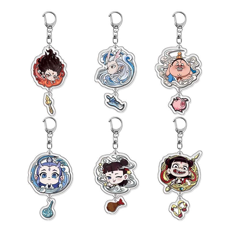 Jual Gantungan Kunci Ne Zha Akrilik Transparan Keychain Nezha Souvenir ...