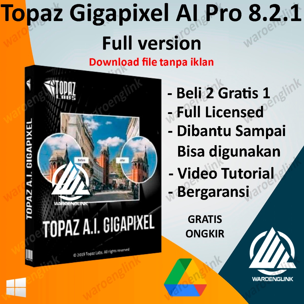 Jual Topaz Gigapixel AI Pro 8.2.1 | Video Install | Windows | Full ...