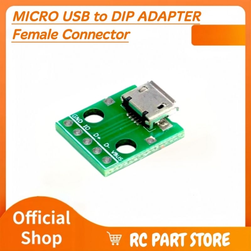 Jual MICRO USB To DIP Adapter 5pin Female Connector B Type PCB ...