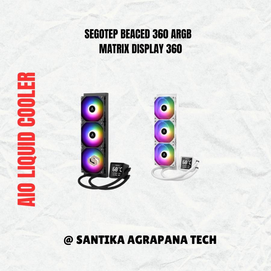 Jual Segotep BEACED 360 ARGB AIO Liquid CPU Cooler - Matrix Display 360 ...