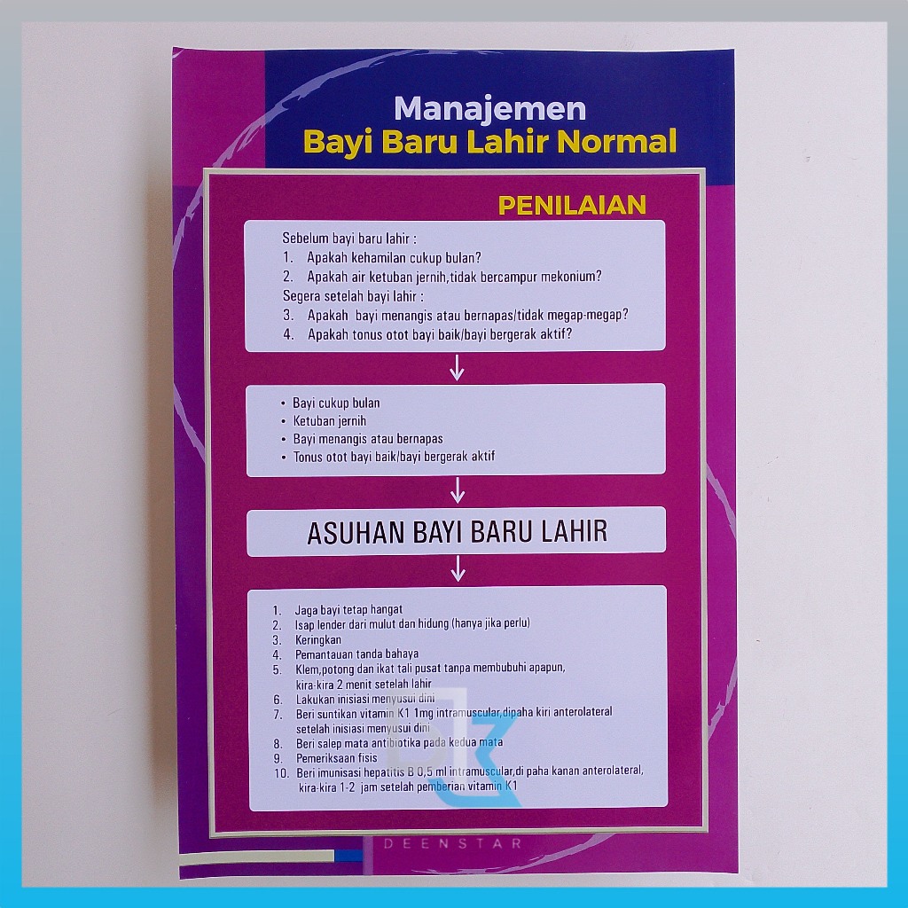 Jual Poster Manajemen Bayi Baru Lahir Normal, Edukasi Persalinan ...