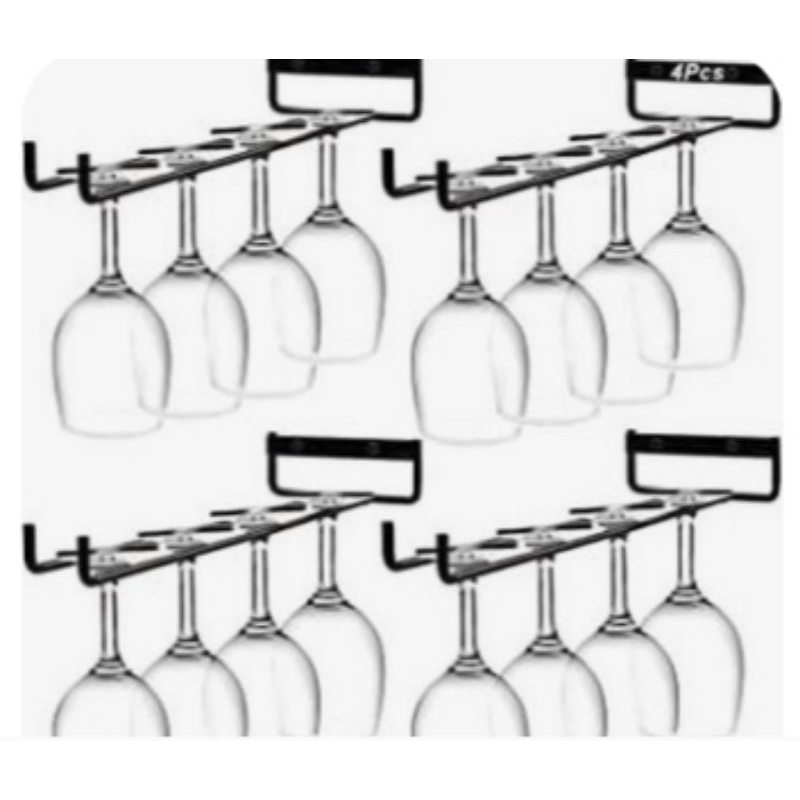 Jual rak gelas mini bar/rak gelas tempel dingding/rak gelas dapur ...