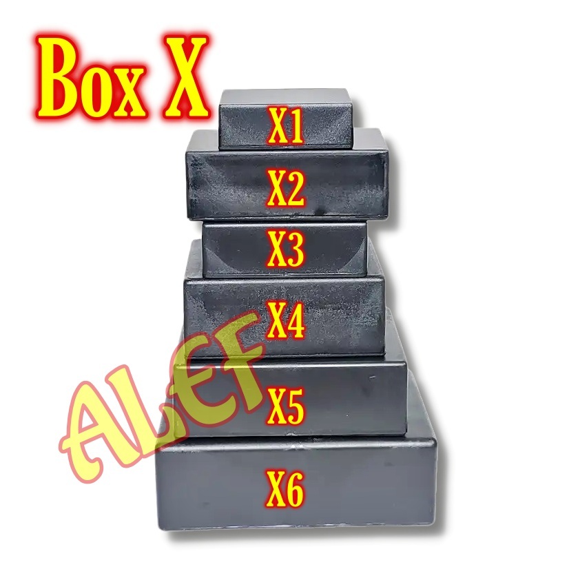 Jual box plastik X1 x2 x3 x4 x5 x6 hitam kotak hitam black | Shopee ...