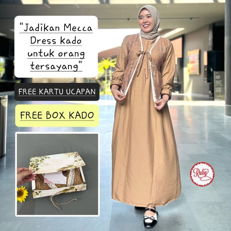Jual Mecca Dress Muslimah Gamis Brokat Renda Tille | Shopee Indonesia