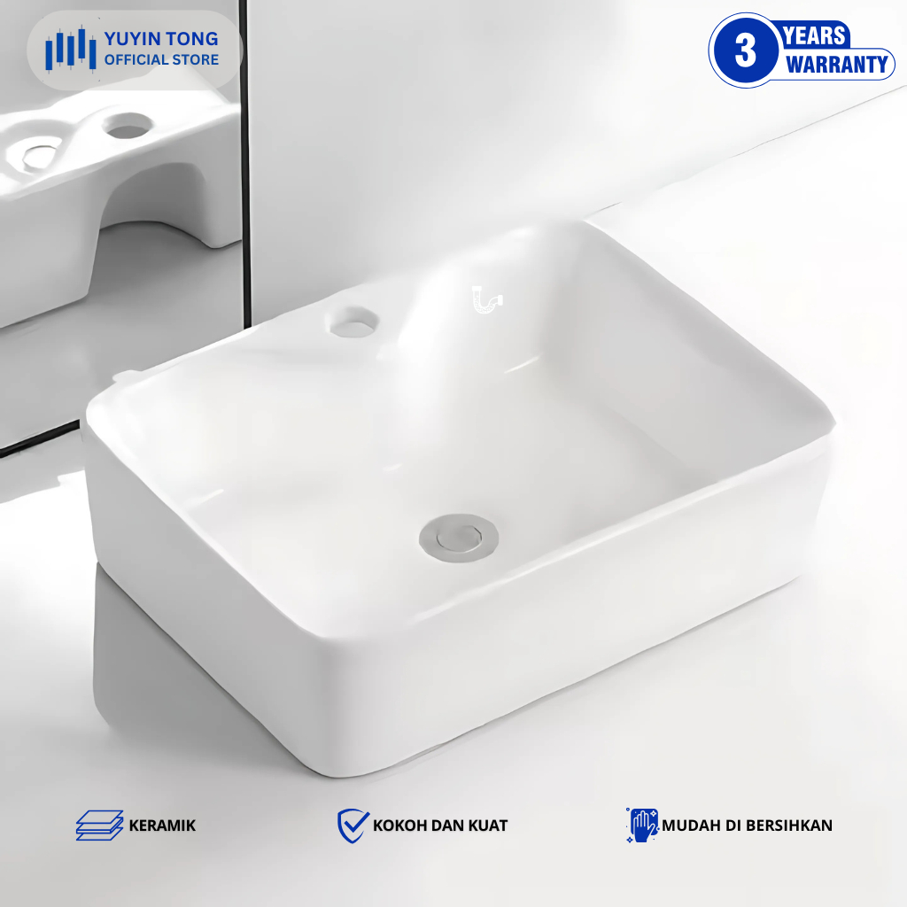 Jual Wastafel Meja Free Kran Set/Selang/Afur/Packing Kayu Washtafel ...