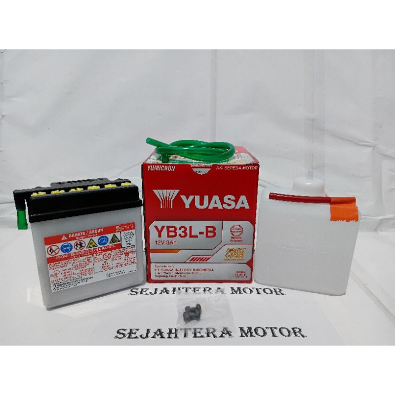 Jual Baterai Aki Basah asli YUASA YB3L-BBA untuk motor YAMAHA RXK ...