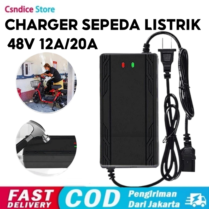 Jual Universal Charger Sepeda Listrik 48V 20AH 12AH Charger Motor Fast Charging Baterai Selis ...