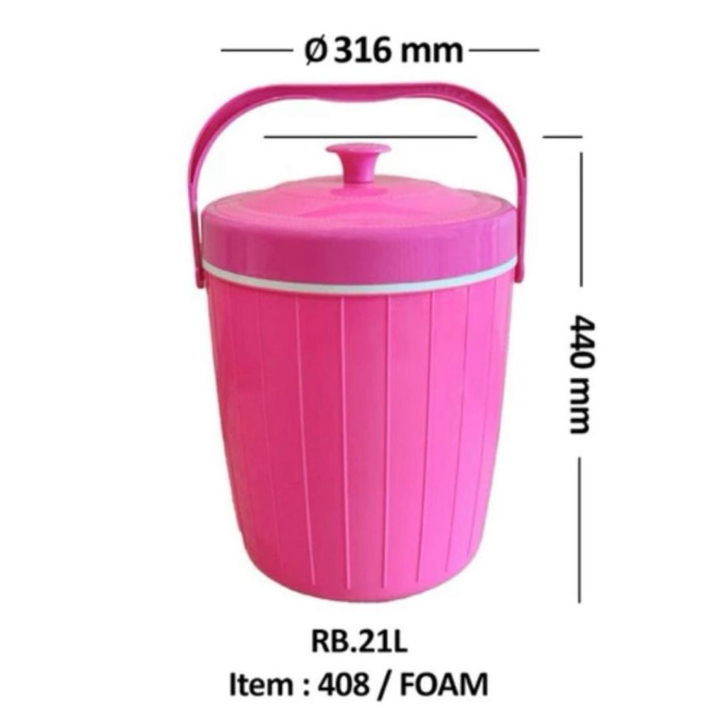 Jual Termos Nasi Thermos Es Batu 21 Liter Nadia Rice & Ice Bucket Ice ...