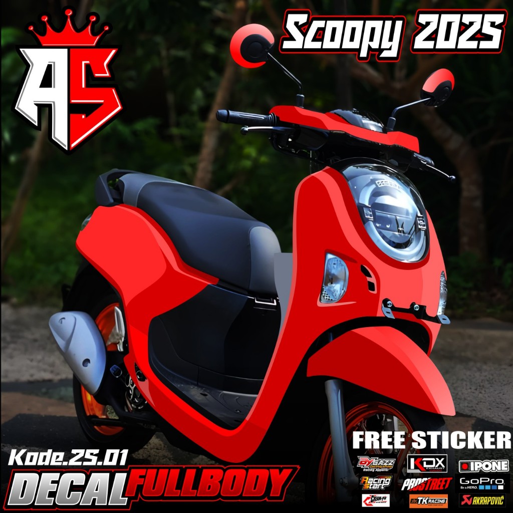Jual (COD) Sticker Decal Scoopy New 2024 2025 Full Body Decal Stiker ...
