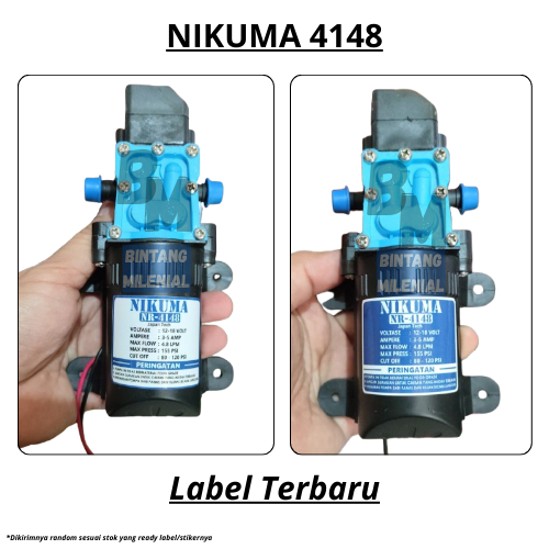 Jual Pompa DC 12V sprayer elektrik NIKUMA 155 psi Otomatis Body Pendek ...
