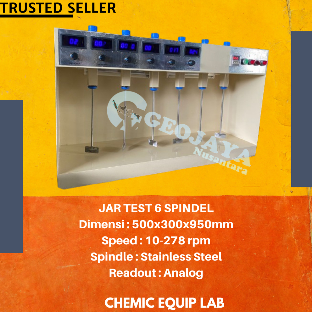 Jual LAB JAR TEST 6 SPINDEL ANALISA FLOKULAN / KOAGULAN JARTEST ...