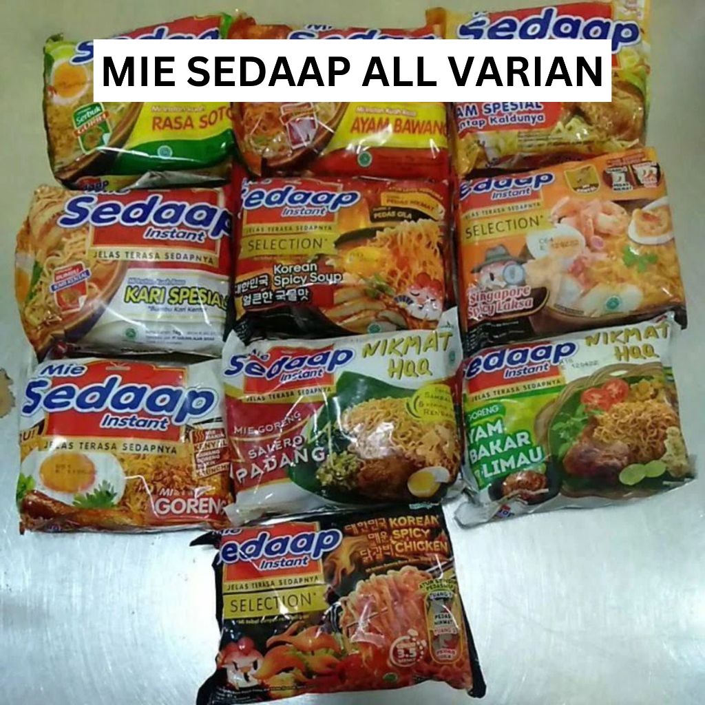 Jual MIE SEDAAP SEDAP MI INSTAN 90 GRAM ECERAN ALL VARIAN SEDAP GORENG ...