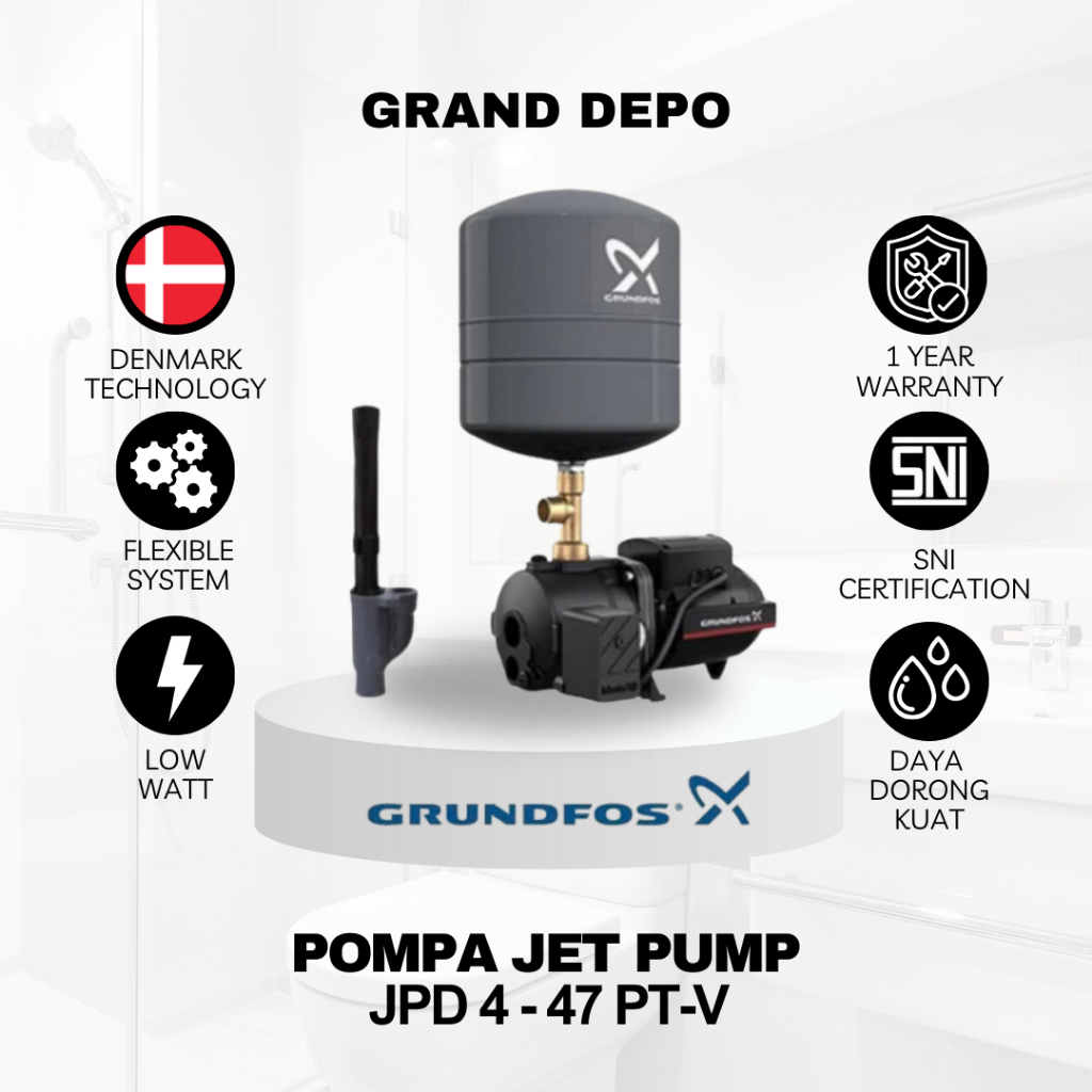 Jual Grundfos Pompa Air Sumur Dalam Jet Pump JPD 4-47 PT-V Grundfos ...