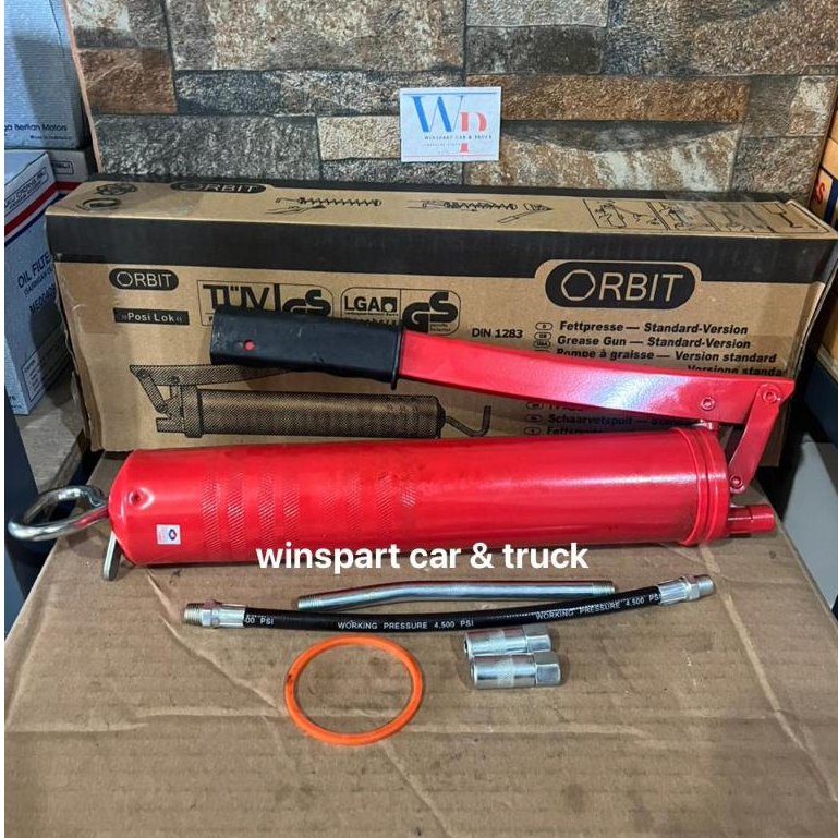 Jual Pompa Gemuk pispot grease gun pressol MERK ORBIT 500CC high ...