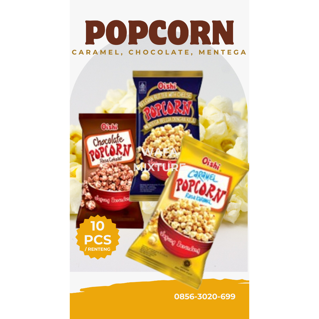 Jual Oishi PopCorn / Pop Corn Snack jagung karamel, Mentega, coklat ...
