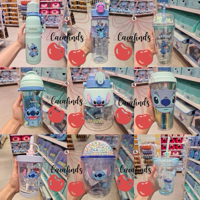 Jual MINISO x Stitch‼️Tumbler / Botol Minum plastik + Free tali / Botol ...
