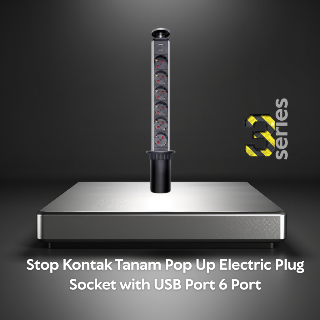Jual Stop Kontak Tanam Pop Up Electric Plug Socket with USB Port 6 Port ...