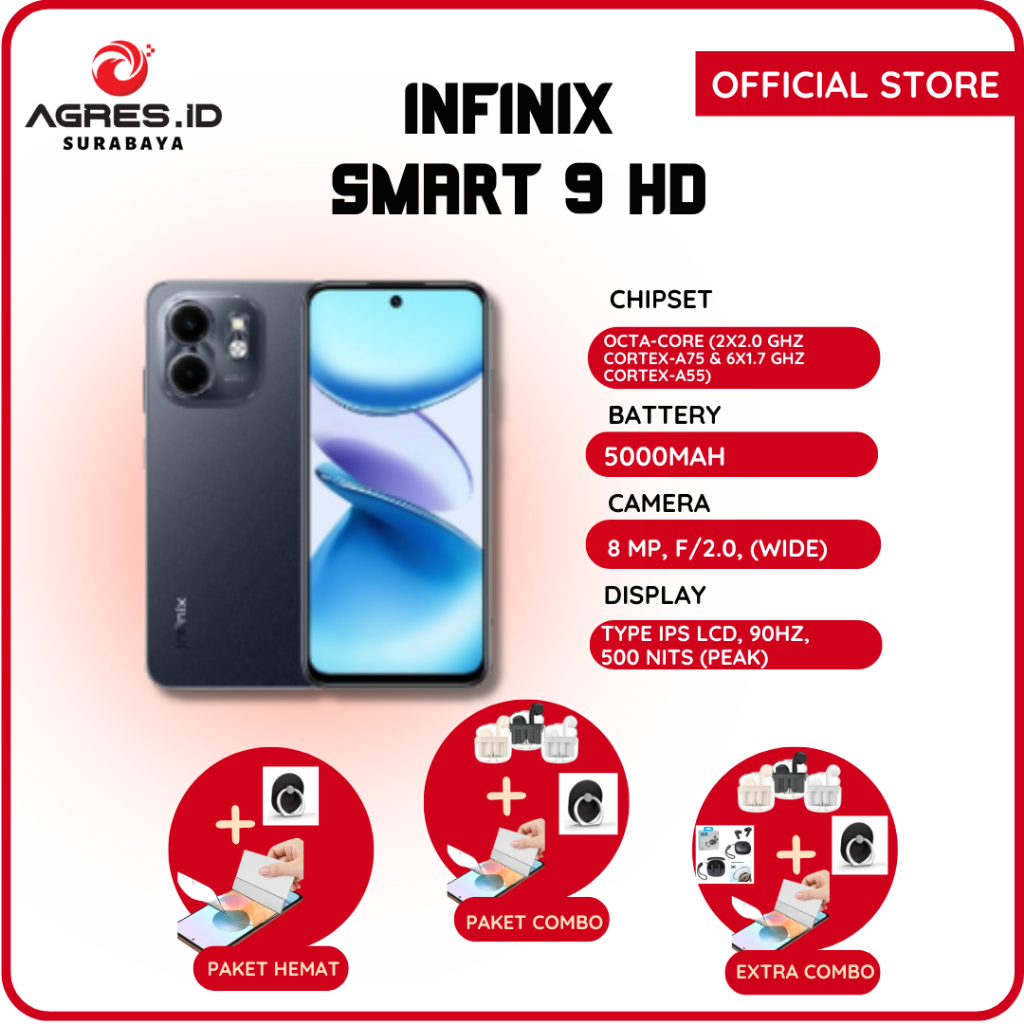 Jual INFINIX SMART 9 HD 4GB 64GB BLACK TITANIUM Garansi Resmi | Shopee ...