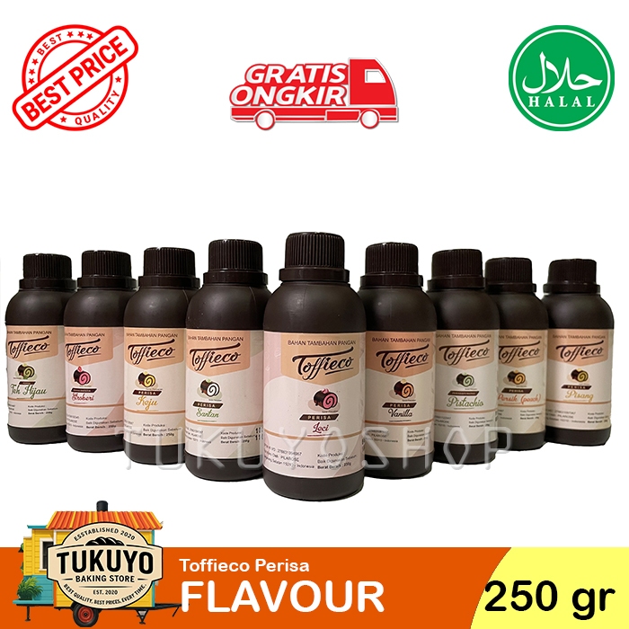 Jual Toffieco FLAVOUR Perisa 250 gr ALL VARIAN aneka rasa Vanilla, Leci ...