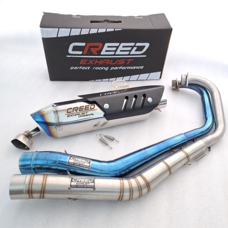 Jual 100% ORI KNALPOT RACING CREED EXHAUST VIXION R15 XSR SONIC GTR CBR ...