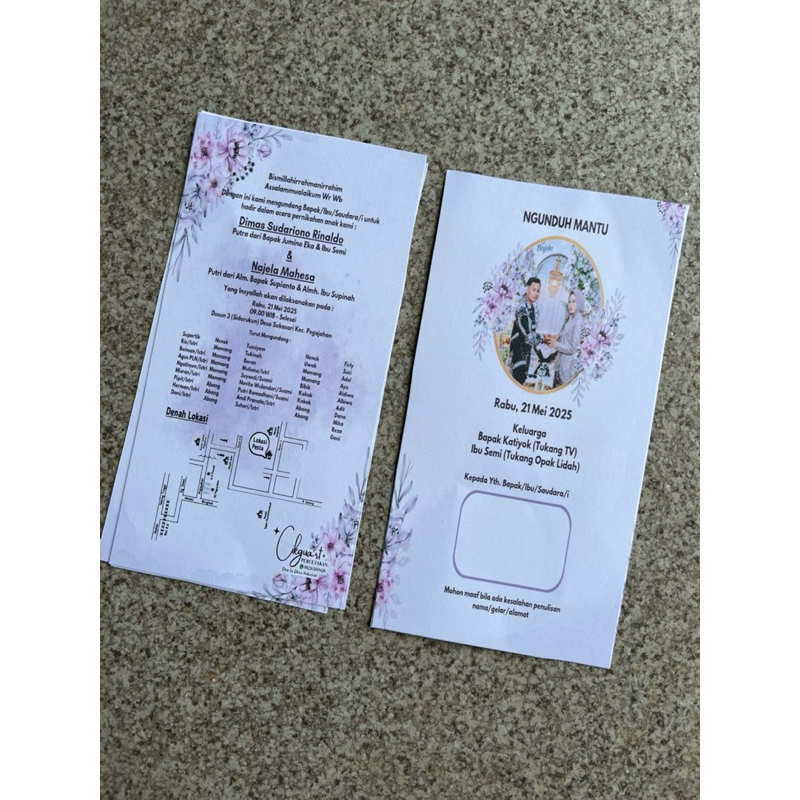 Jual CETAK UNDANGAN SELEMBAR TIMBAL BALIK | Shopee Indonesia
