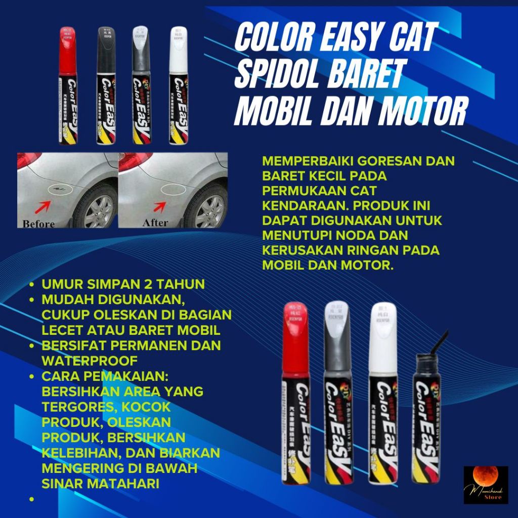 Jual Spidol Ajaib/Color Easy Cat Spidol Penghilang Baret Lecet Spidol ...