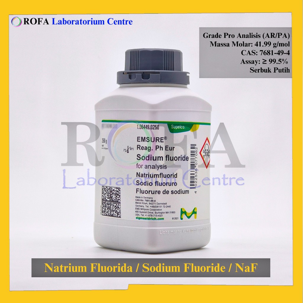 Jual Natrium Fluorida / Sodium Fluoride / NaF Pro Analisis | Shopee ...