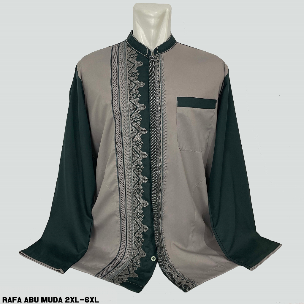 Jual Baju Koko Big Size Lengan Panjang Fashion Muslim Pria RAFA Ukuran ...