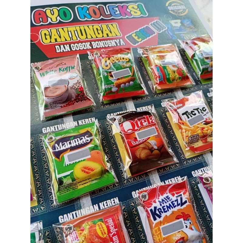 Jual MAINAN VIRAL GANTUNGAN SNACK BERHADIAH 1 LEMBAR ISI 25 PCS ...