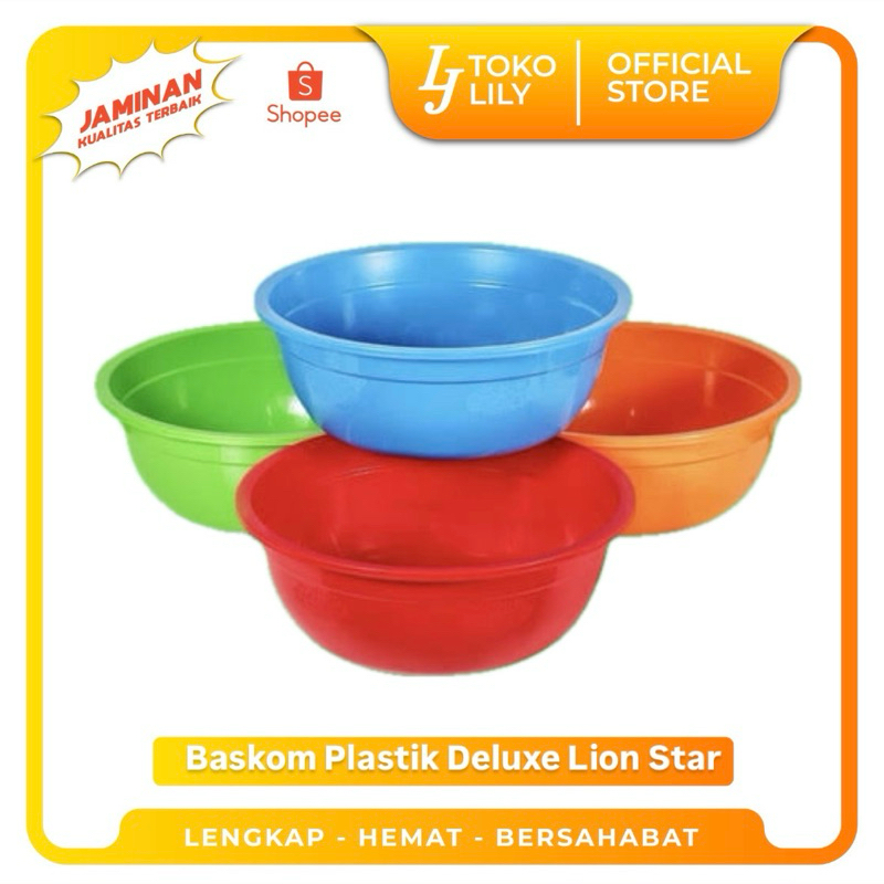 Jual Baskom Plastik Deluxe Round Basin Lion Star (WAJIB REQUEST WARNA ...