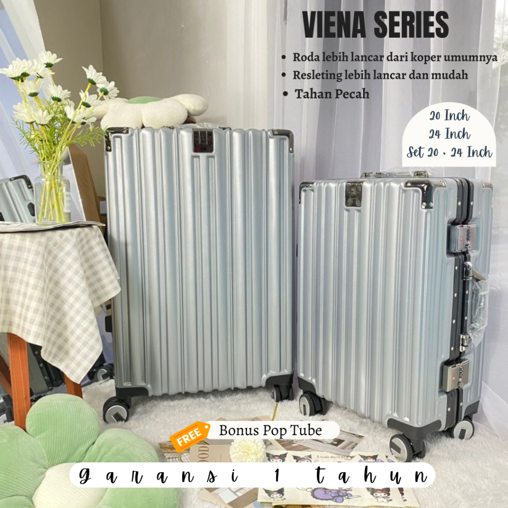 Jual LUXES Koper Ashley Series Bagasi Kabin Suitcase Luggage Koper Anti ...