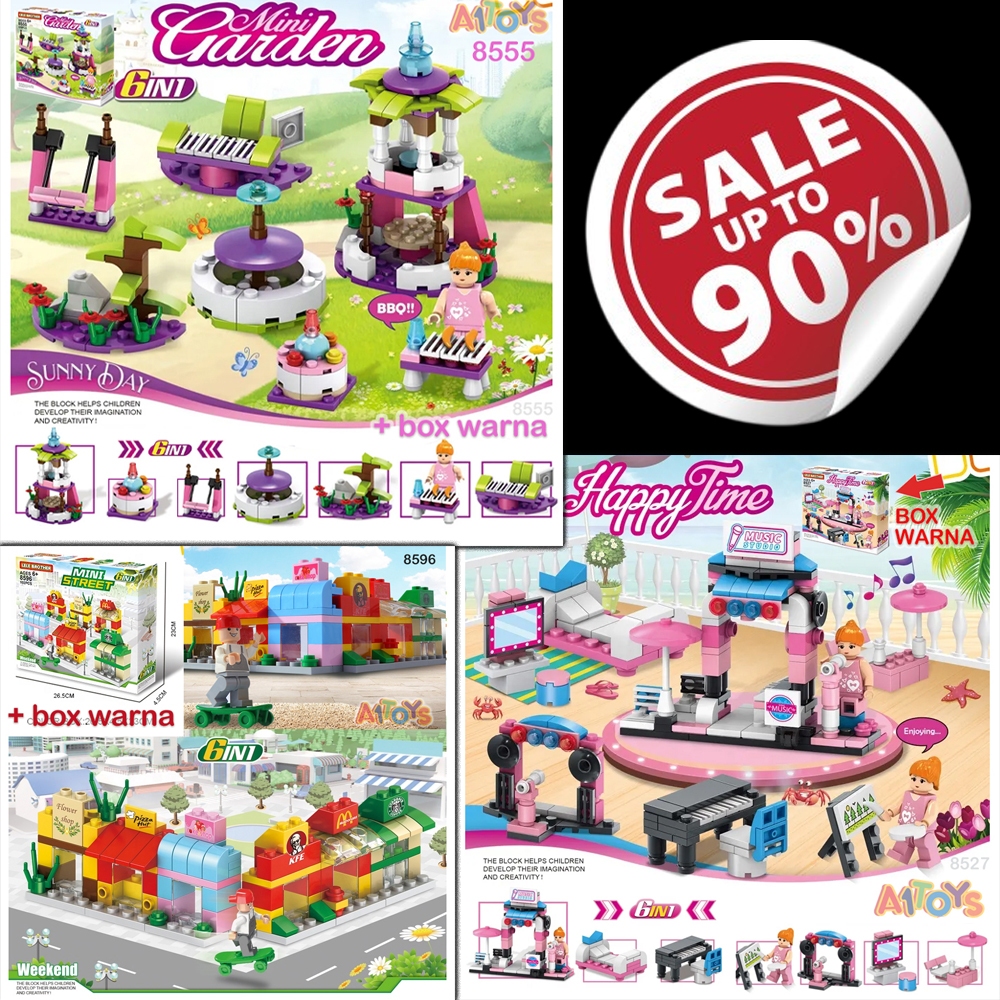 Jual Mainan anak perempuan rumah rumahan play pretend brick building ...