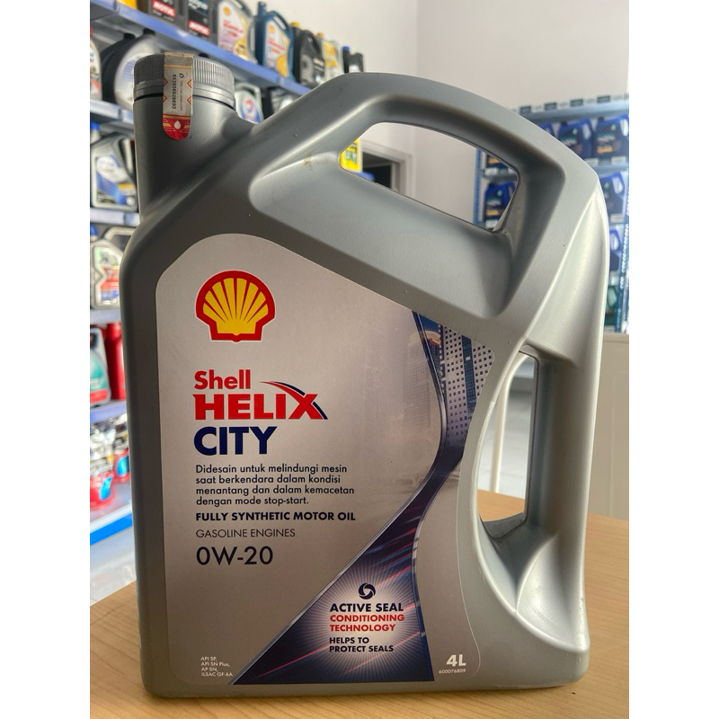 Jual Oli Shell Helix City 0W-20 API SP Fully Synthetic Motor Oil 4Liter ...