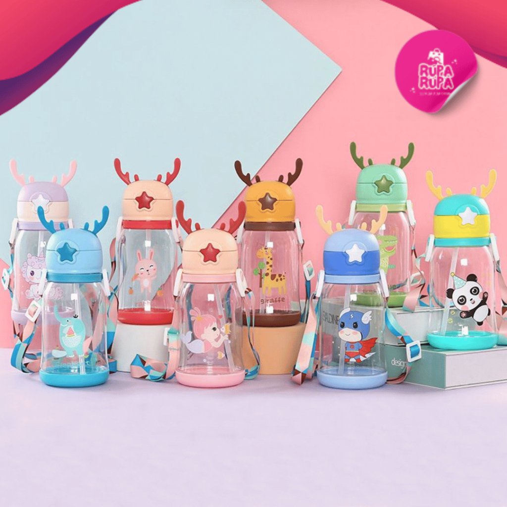 Jual BOTOL TANDUK RUSA BABY BEAR + TALI / BOTOL TALI ANAK 600 ML BPA ...