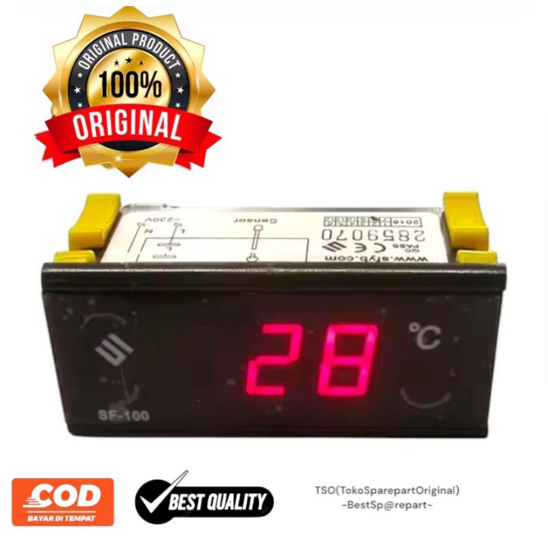 Jual Termometer digital kulkas/freezer LED SF-100P Dapur Pengukur ...