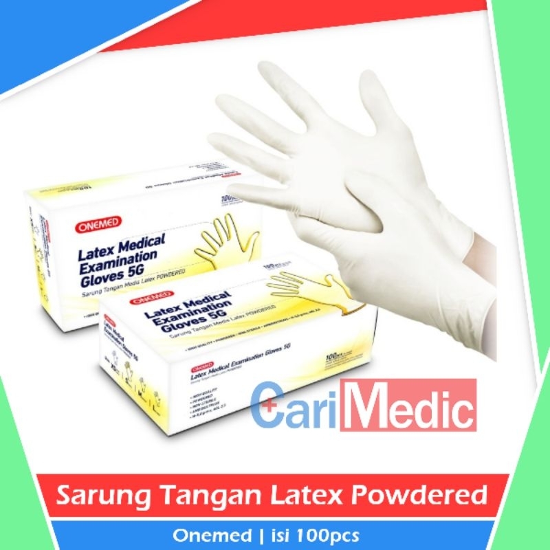 Jual Handscoon Latex | Hand Glove | Sarung Tangan Karet OneMed | Shopee ...