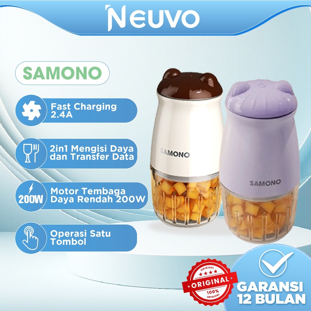 Jual SAMONO Chopper Mini Food Grade Mpasi Meat Grinder Multifungsi ...