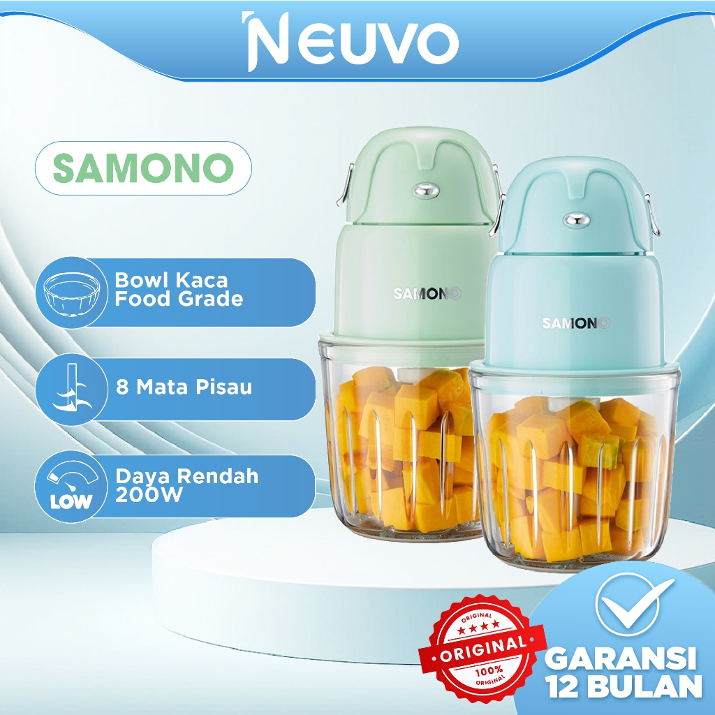Jual SAMONO Food Chopper Daging dan Bumbu Halus dengan Wadah Kaca ...