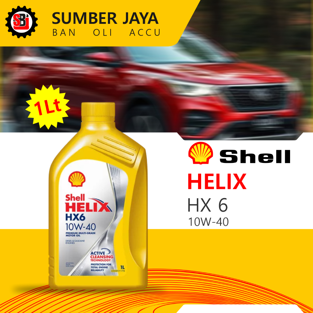 Jual Oli Mesin Mobil Shell Helix HX6 10W40 (1L) | Shopee Indonesia