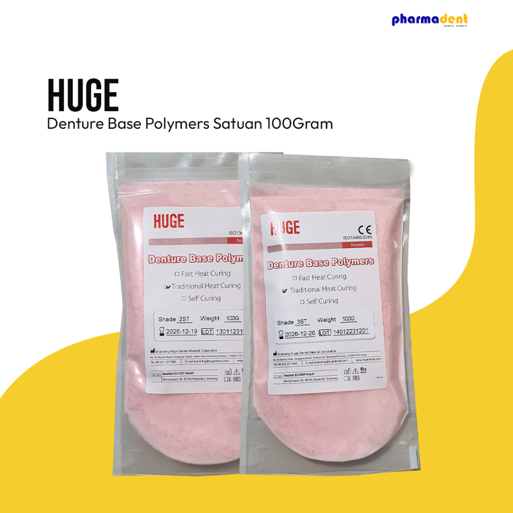 Jual Pharmadent - Huge Denture Base Polymers Powder Acrylic [SATUAN ...