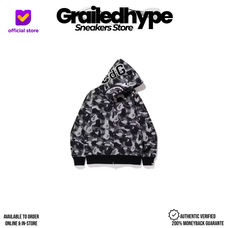 Jual A Bathing Ape BAPE x Comme Des Garcons CDG Osaka Shark Full Zip ...