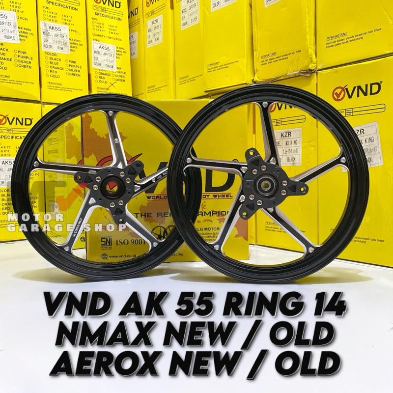 Jual VELG VND RACING AK 55 RING 14 YAMAHA NMAX OLD NEW AEROX 155 OLD NEW TURBO ORIGINAL VND 185* ...
