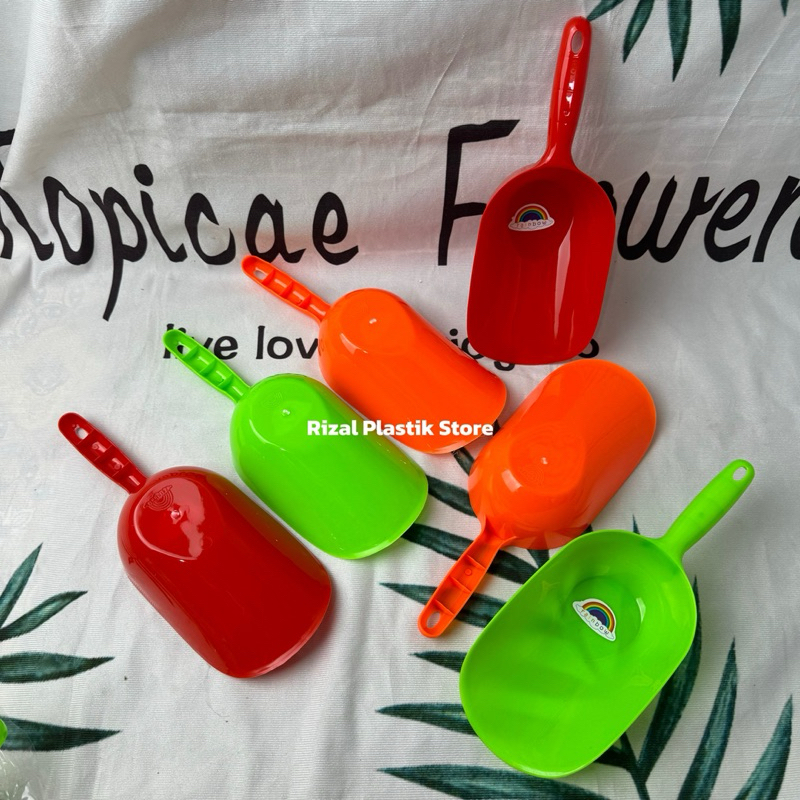 Jual ( 1 PCS ) SEKOP ES BATU RAINBOW/SEKOP PLASTIK/SEROK TEPUNG/SEROK ...