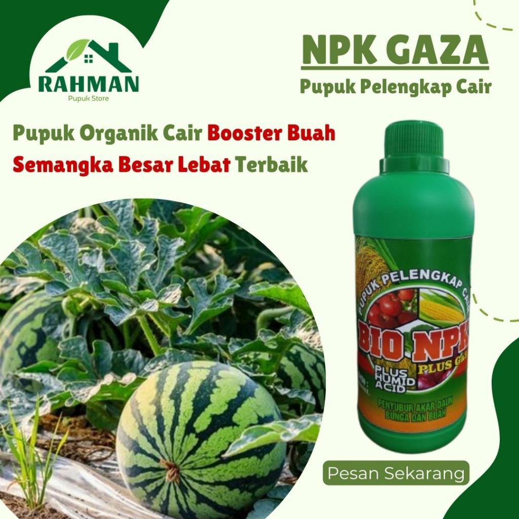 Jual OBAT AJAIB BOOSTER BUAH SEMANGKA TERBAIK - NPK GAZA PELENGKAP - Pupuk pelebat tanaman ...