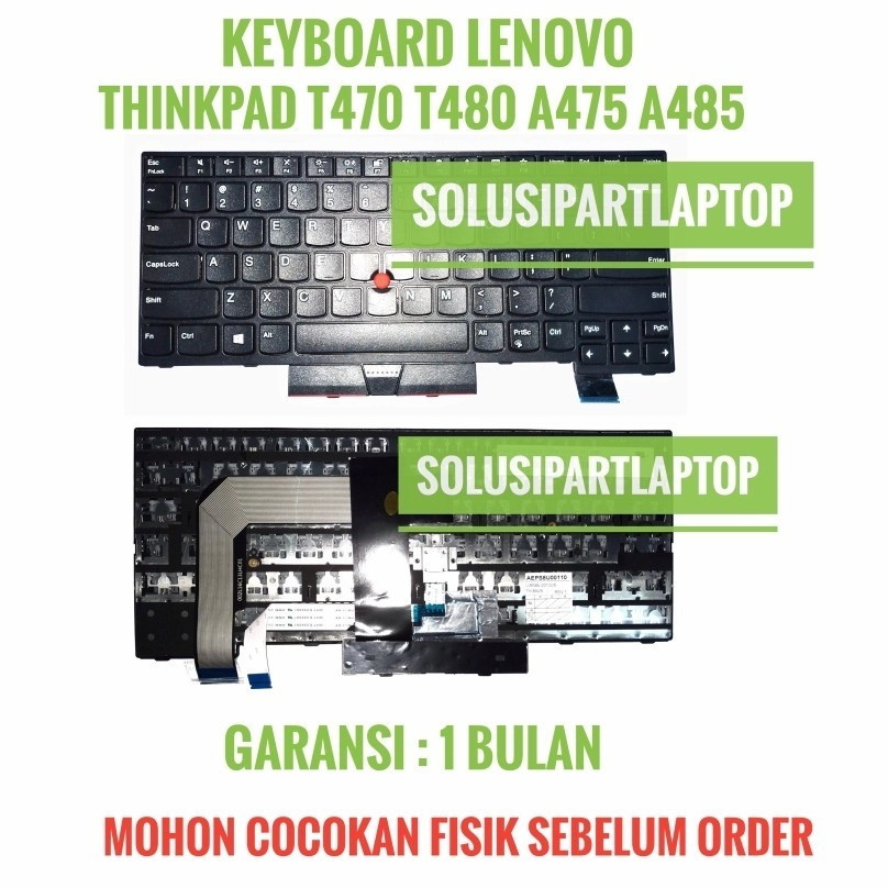 Jual KEYBOARD LENOVO THINKPAD T470 T480 A475 A485 US - BACKLIT / NON ...