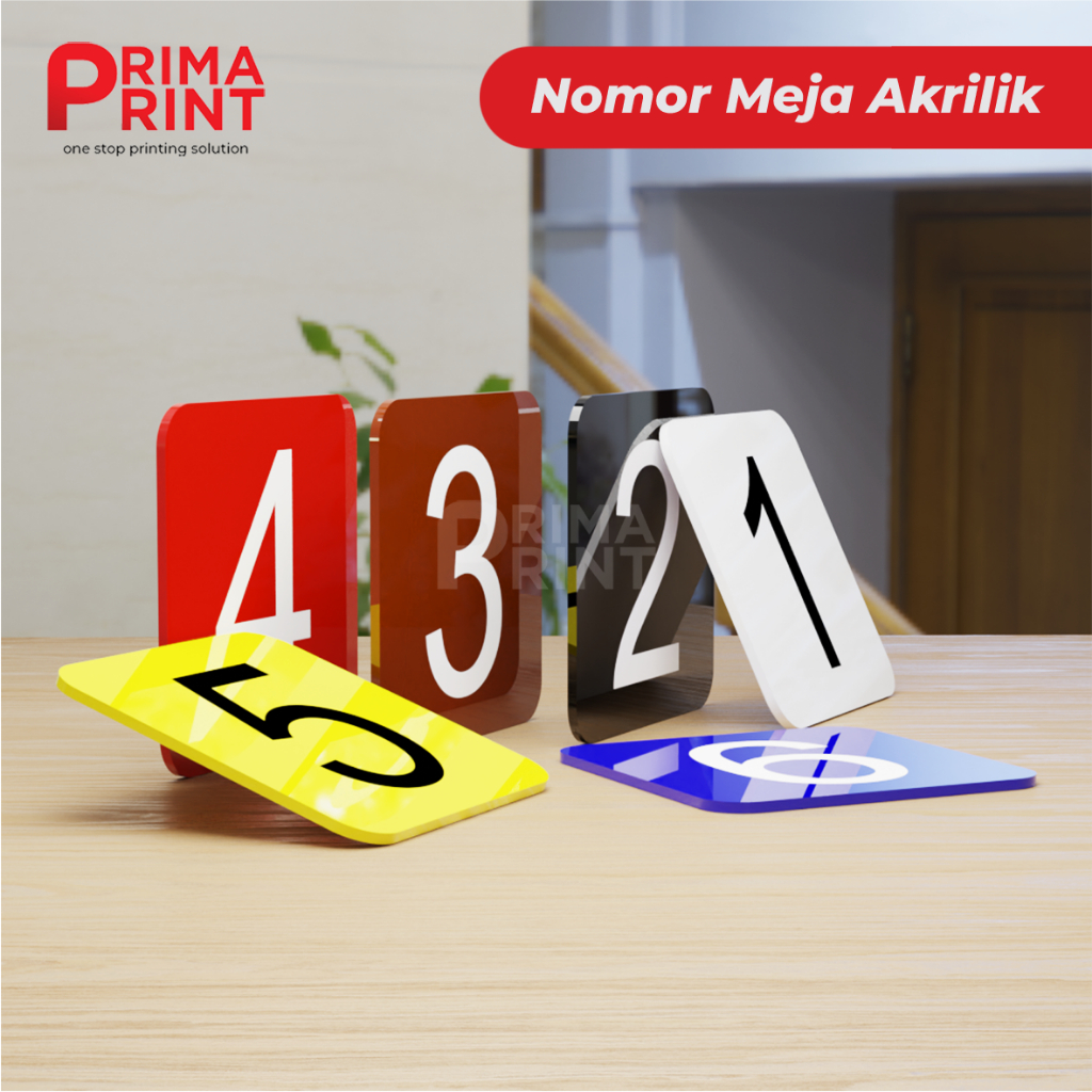Jual Nomor Meja Akrilik / Nomor Meja Cafe / Nomor Meja / Nomer Meja ...